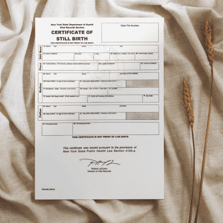 Certificate of Stillbirth | Star Legacy Foundation